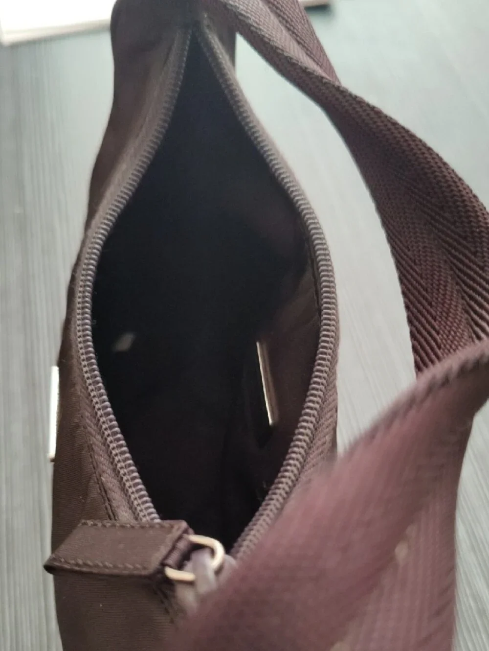Prada | Bags | Authentic Prada Nylon Mini Shoulder Bag In Dark Burgundy ...